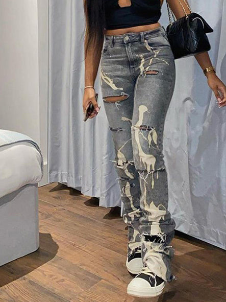 Washed White Slim Jeans – MagChic