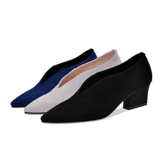 Rachael V Cut Heels Pumps – MagChic
